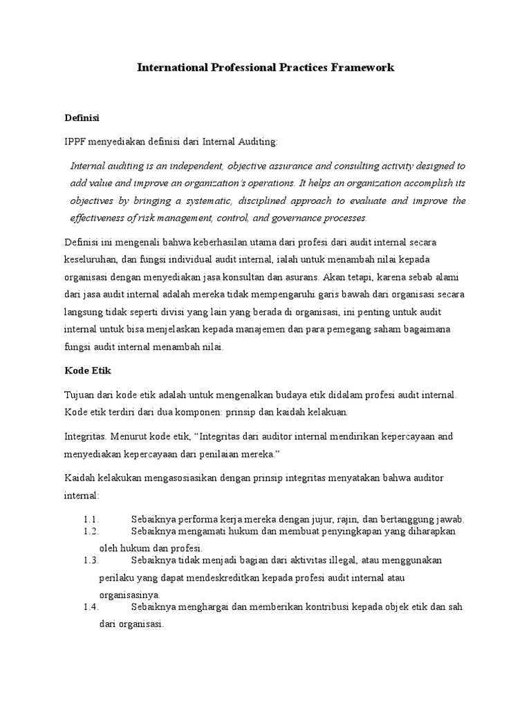 IPPF | PDF | Karier & Perkembangan | Bisnis