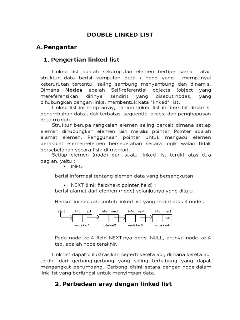 Pengertian Linked List U | PDF