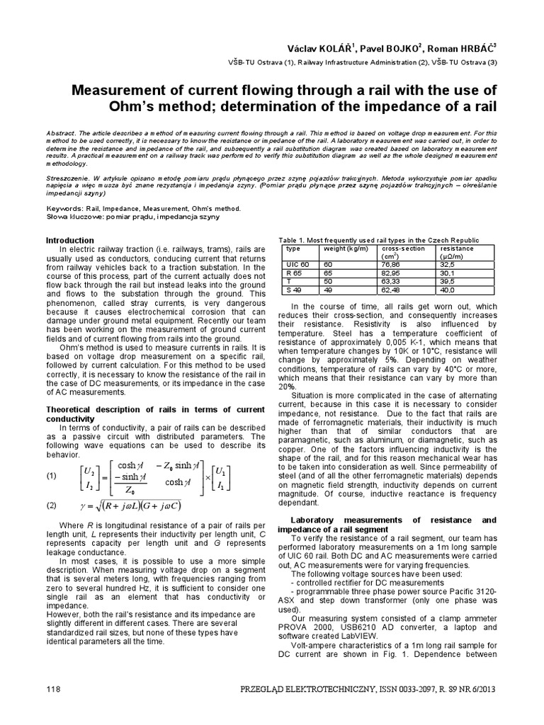Rail Current Measurement | PDF | Electrical Resistance And Conductance ...