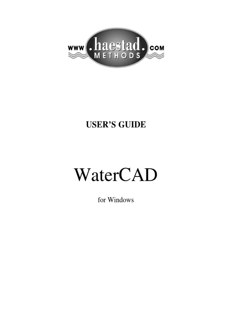 WaterCAD 4 User Guide | PDF | Auto Cad | Operating System