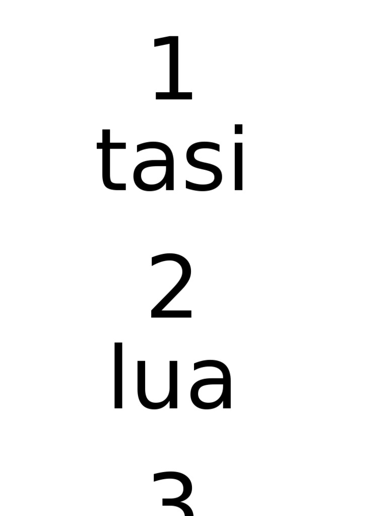 Samoan Numbers Flashcards | PDF