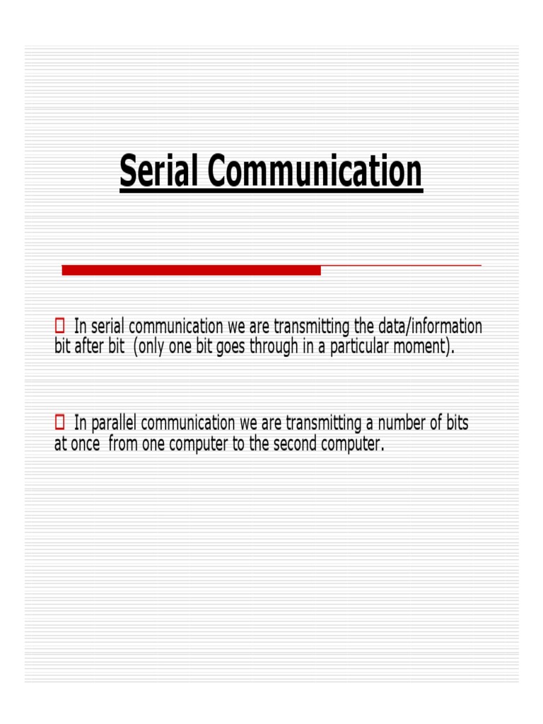 Serial Communication PDF | PDF
