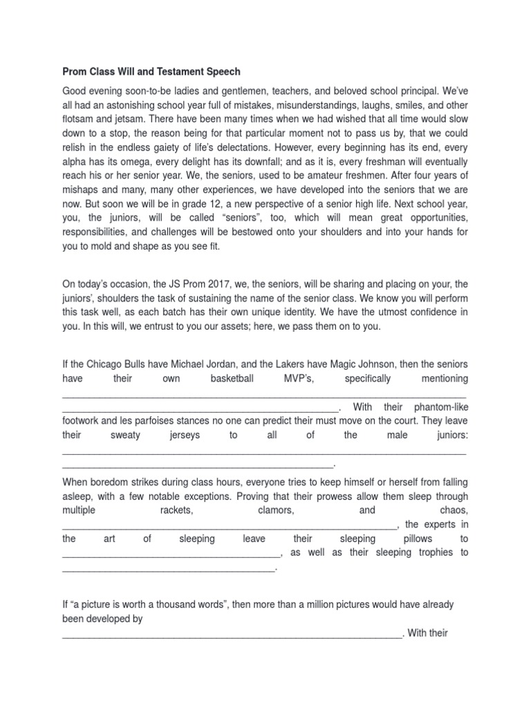 JS Prom (Closing Remarks) | PDF