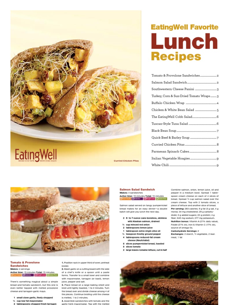 EatingWell Lunch PDF Cookbook PDF | PDF | Salad | Nutrition