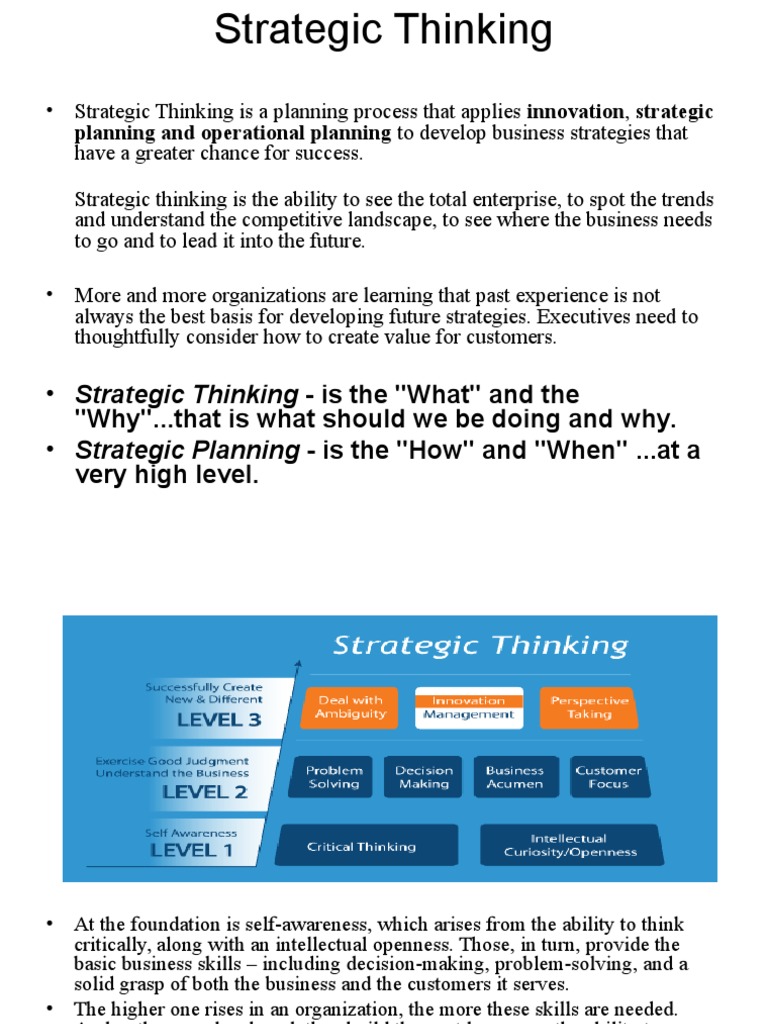 Strategic Thinking | PDF | Strategic Thinking | Strategic Management
