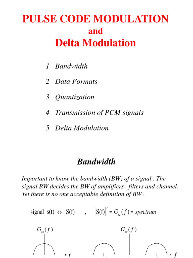2 - PCM & Delta Modulation | PDF | Signal To Noise Ratio | Bandwidth ...