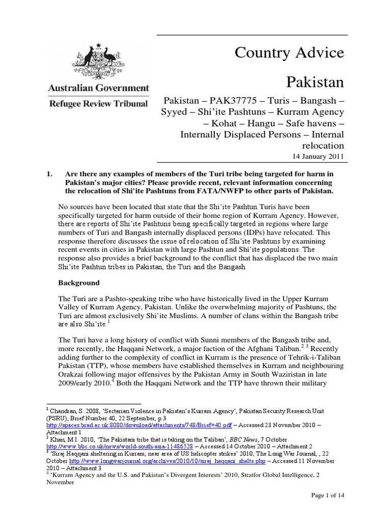 Turi and Bangash Tribes in Pakistan | PDF | Tehrik I Taliban Pakistan ...