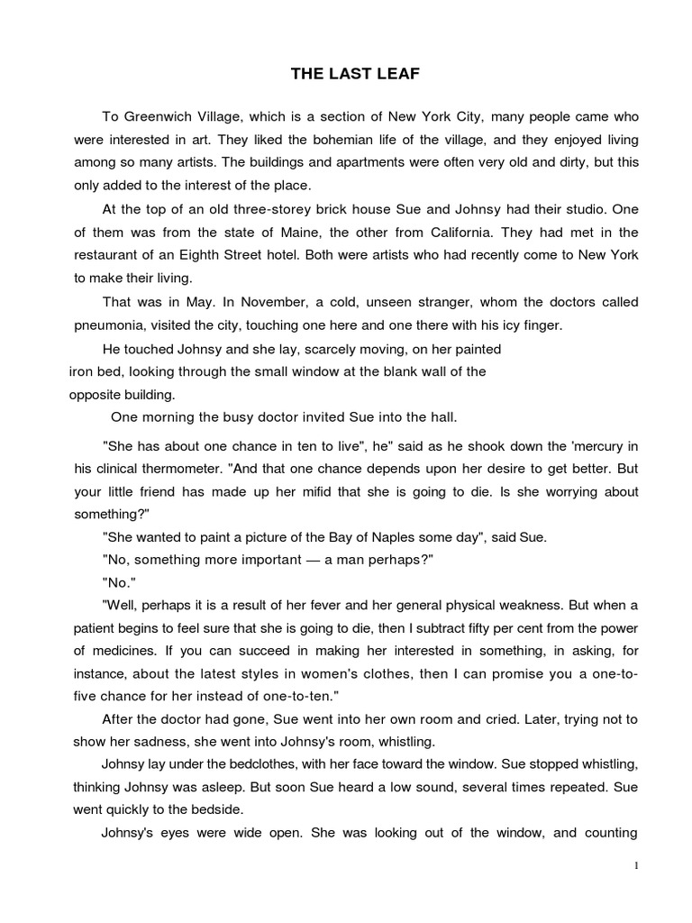 The Last Leaf | PDF