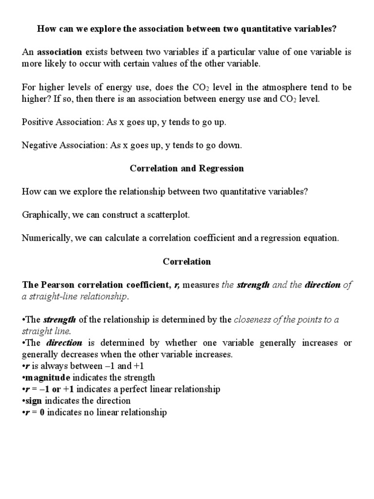 Exploring the Relationship Between Quantitative Variables: Correlation ...