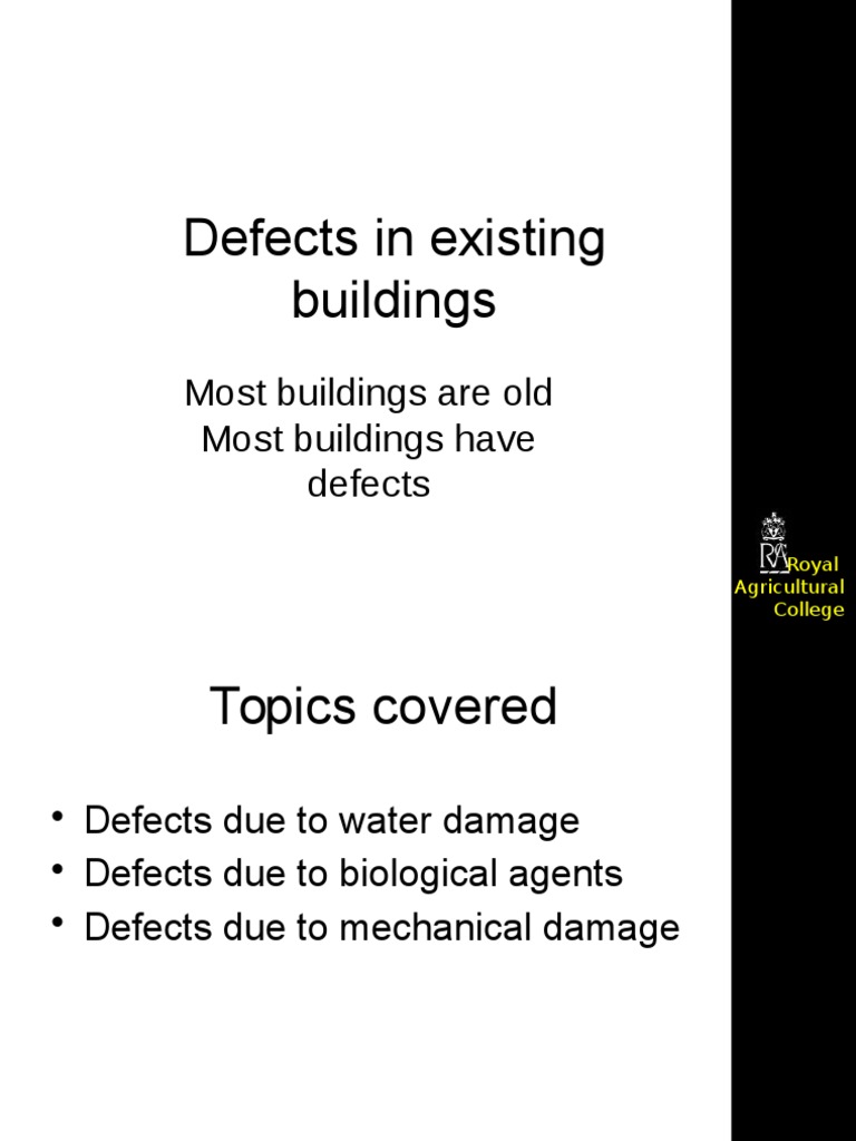 Water Caused Defects Buildings | PDF | Condensation | Water Vapor