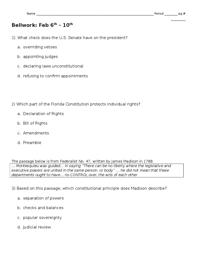 Bellwork Feb6 10 | PDF