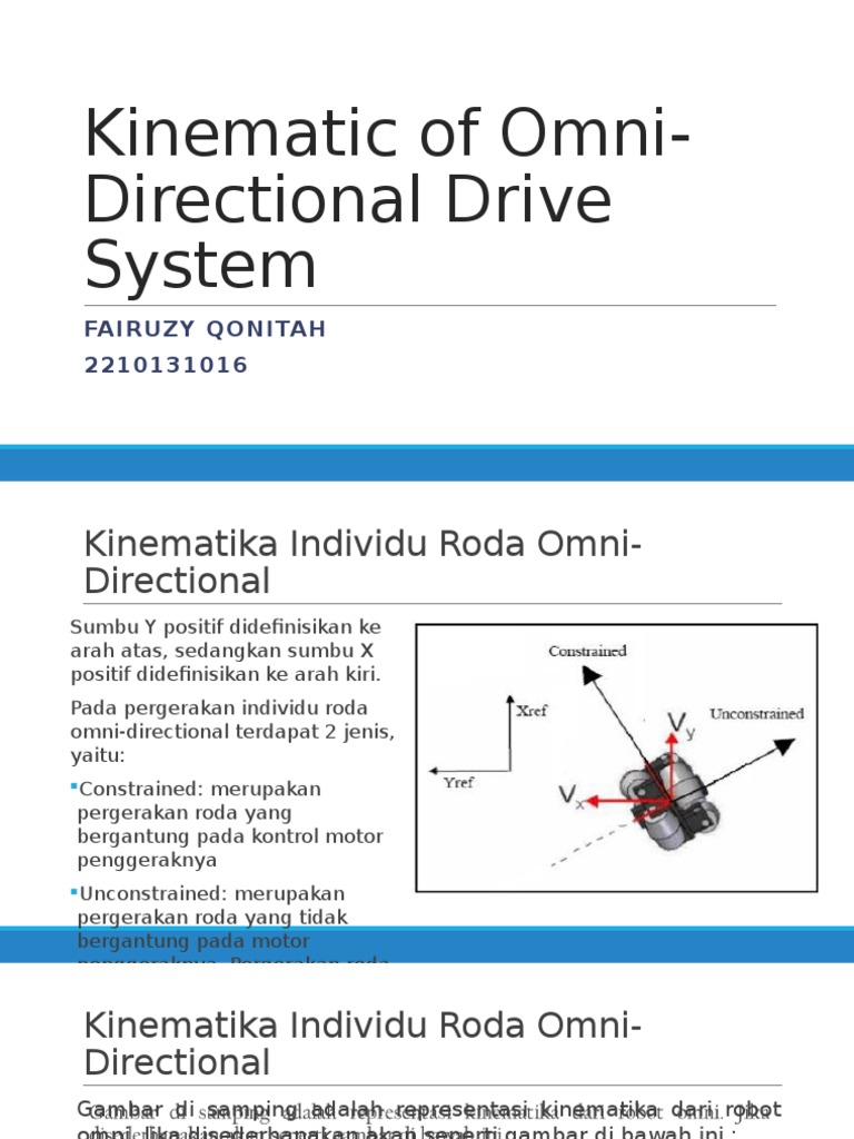 Kinematic of Omni-Directional Drive System | PDF