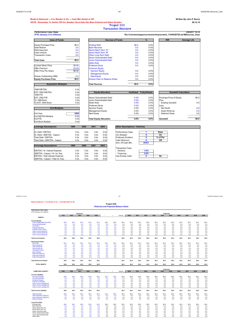 LBO Model Template | Current Liability | Business | Free 30-day Trial ...