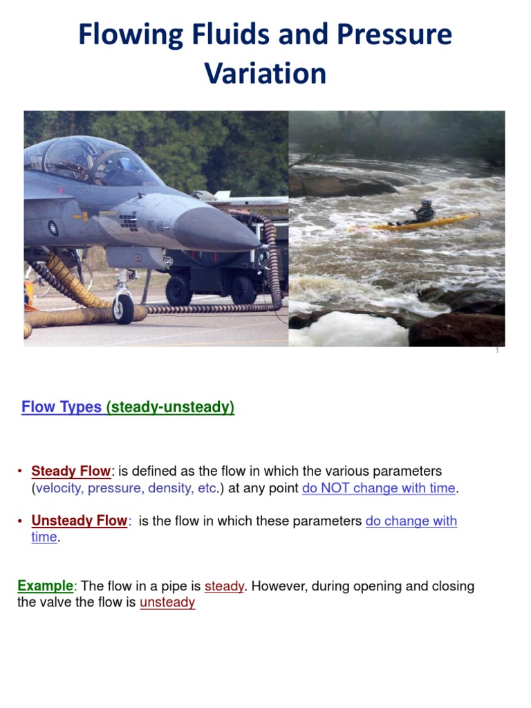 04 - Flowing Fluid and Pressure Variation | PDF | Vortices | Fluid Dynamics