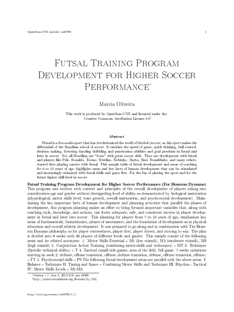Futsal Training Program Development For Higher Soccer Performance 1 ...