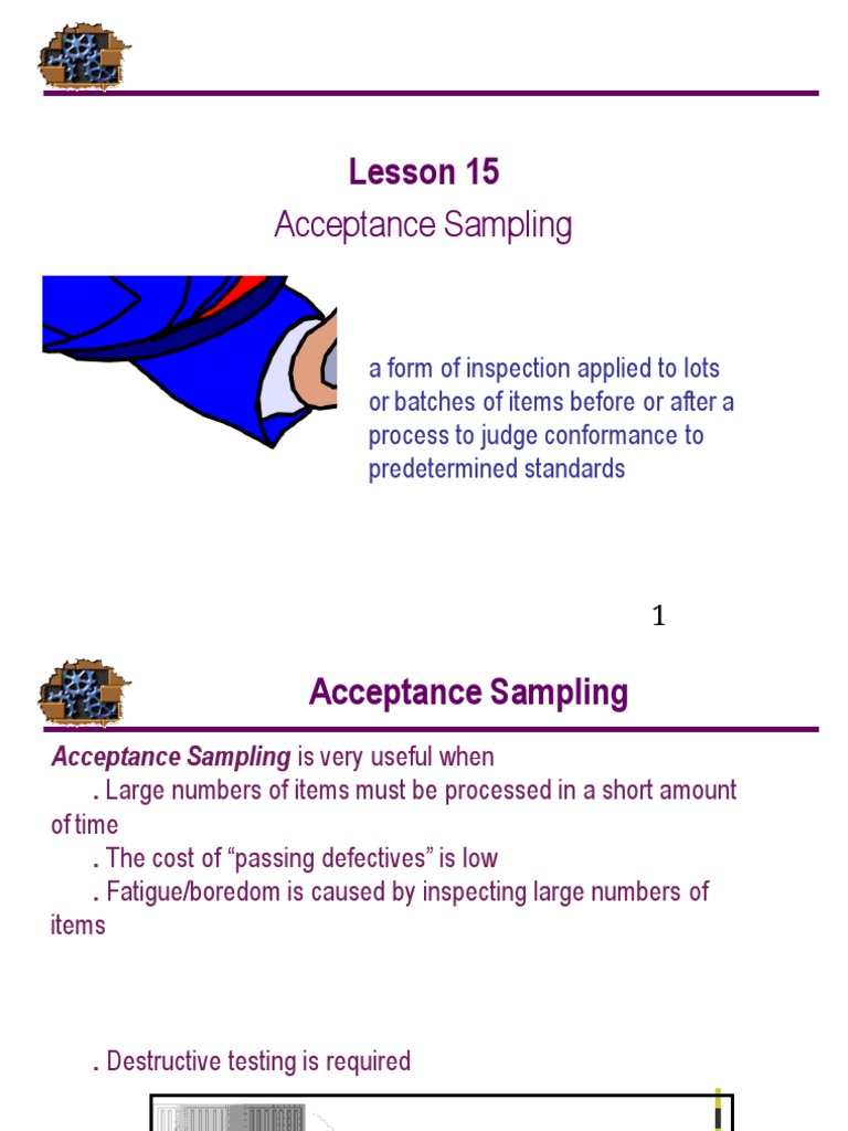 15 Acceptance Sampling | PDF | Sampling (Statistics) | Business