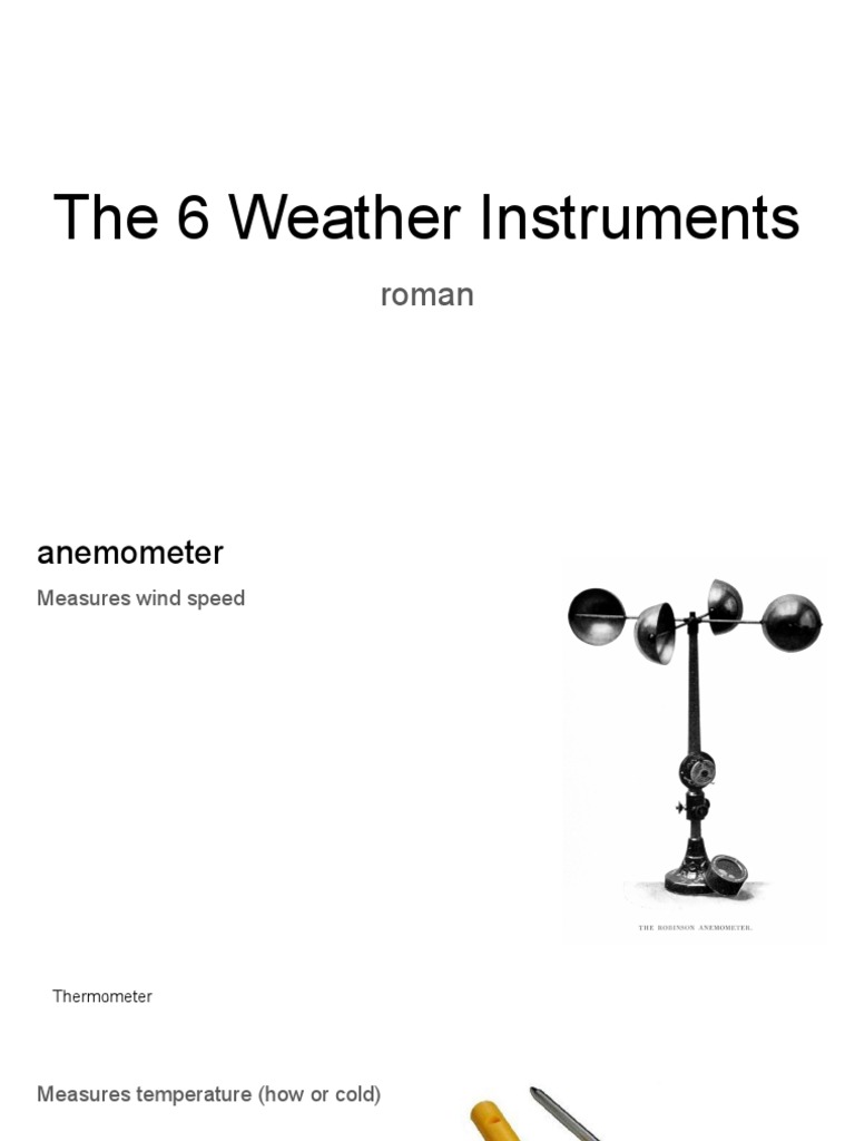 Weather Instruments for Kids | PDF