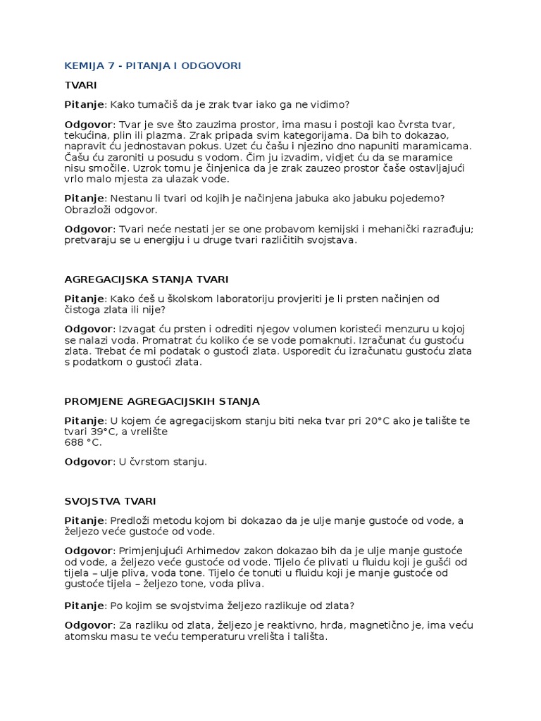 Kemija 7 | PDF