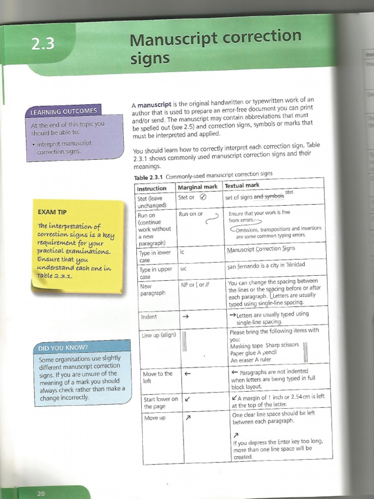 Correction Signs1 | PDF