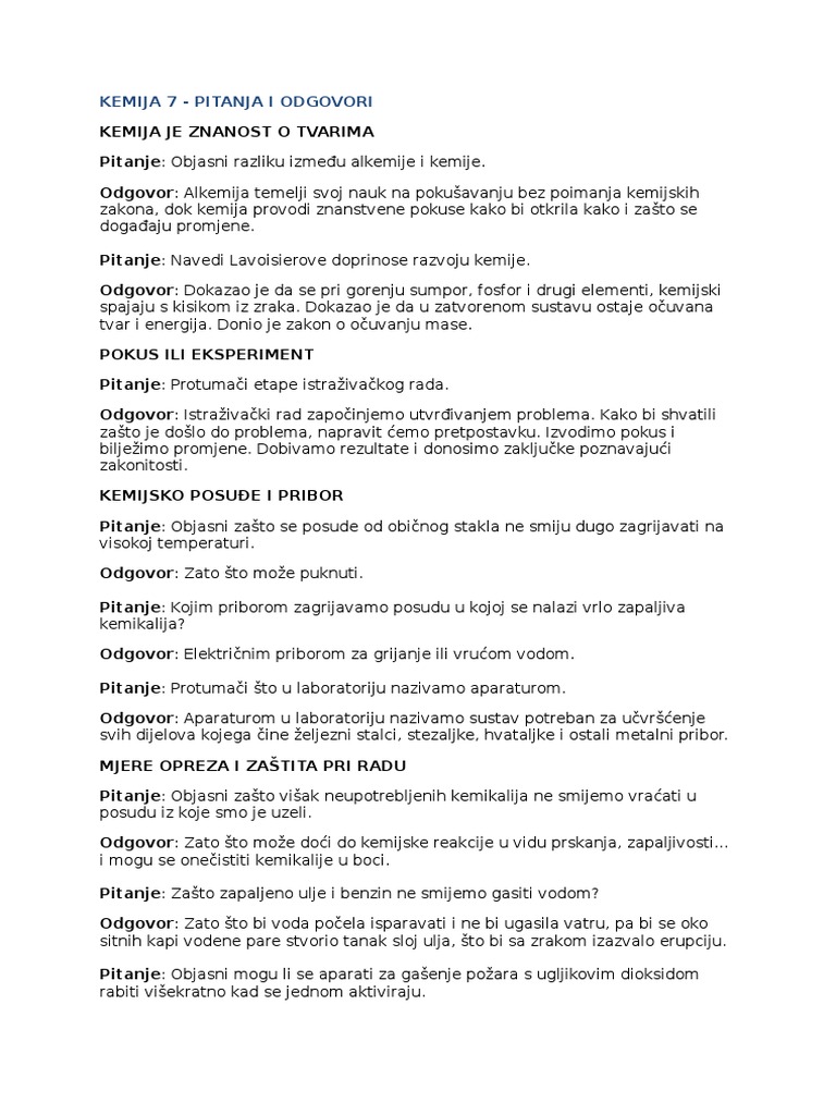 Kemija 7 | PDF