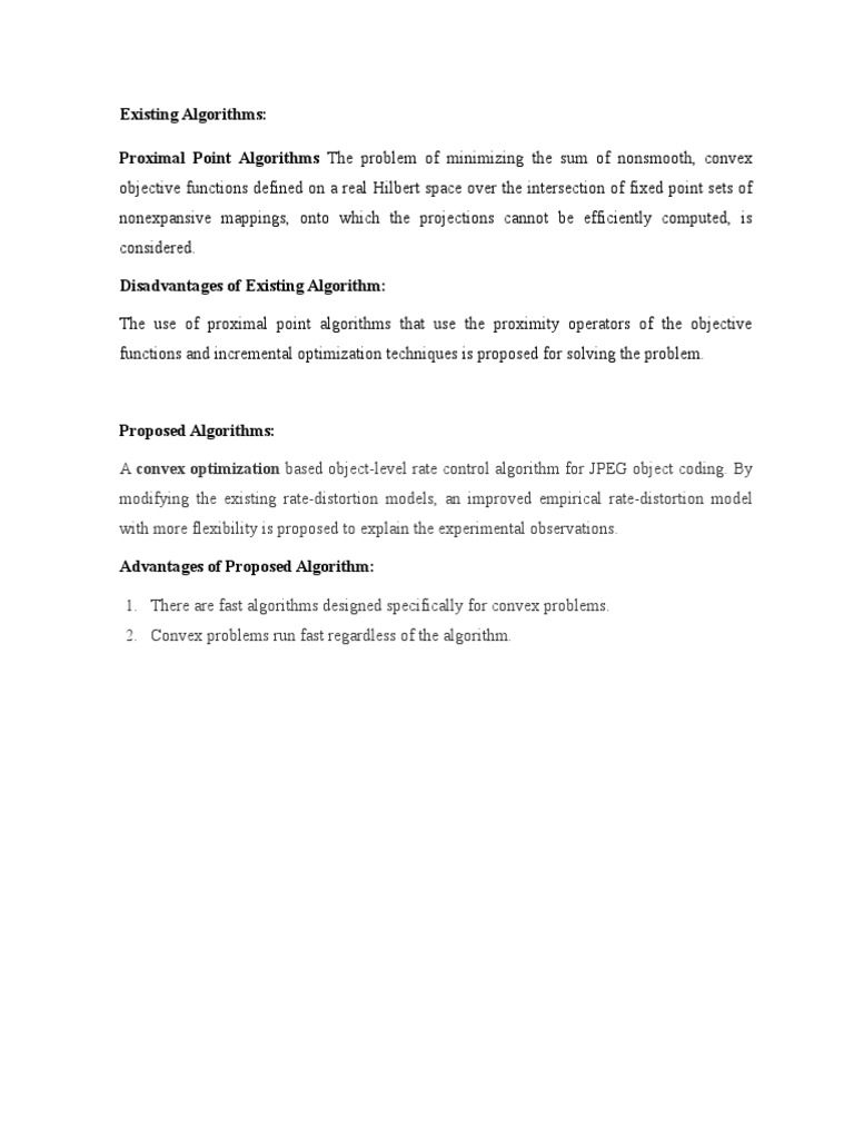 Existing Algorithms: Proximal Point Algorithms The Problem of Minimizing The Sum of Nonsmooth ...
