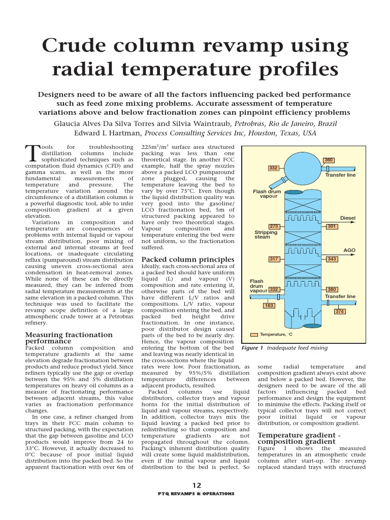 Column Radial Temp Profiles PDF | PDF | Distillation | Chemical Process ...