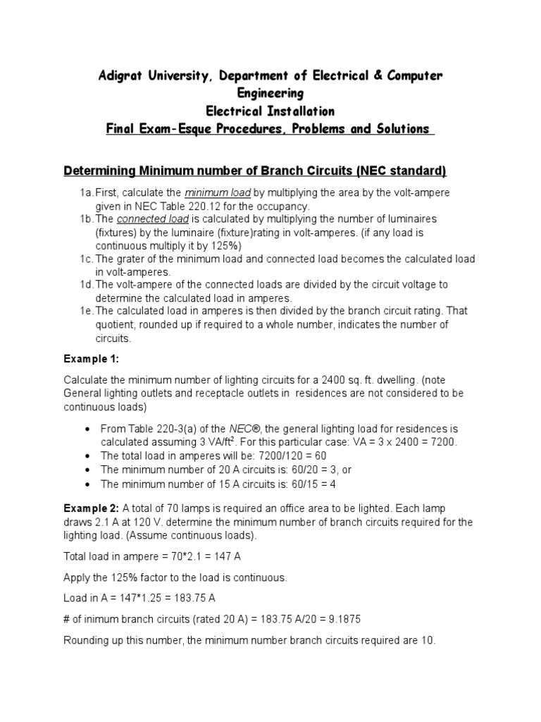 Installation Examples | PDF | Electrical Wiring | Electrical Conductor
