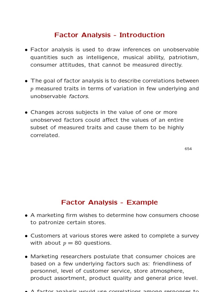 Factor Analysis | PDF | Principal Component Analysis | Factor Analysis