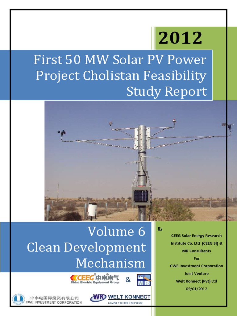 50 MW Solar PV Power Feasibility Study PDF | PDF | Clean Development ...