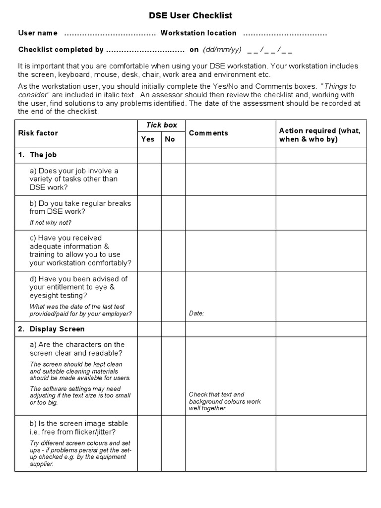 Dse Checklist | PDF | Computer Keyboard | Chair