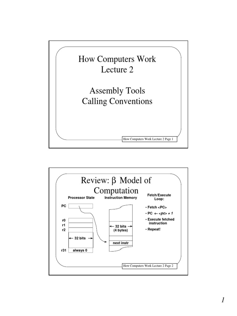 Lecture 02 | PDF | Assembly Language | Instruction Set