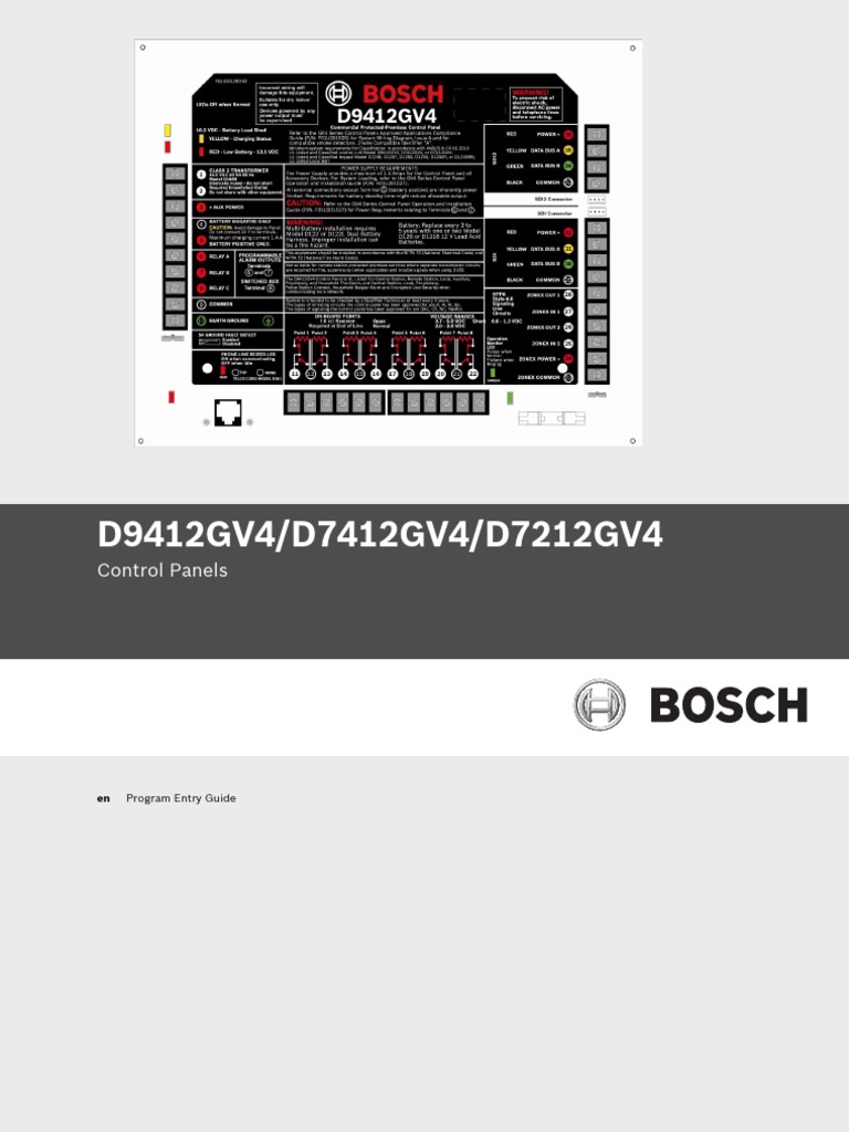 D9412 Control Panel Installation Manual enUS 4674028939 PDF | PDF ...