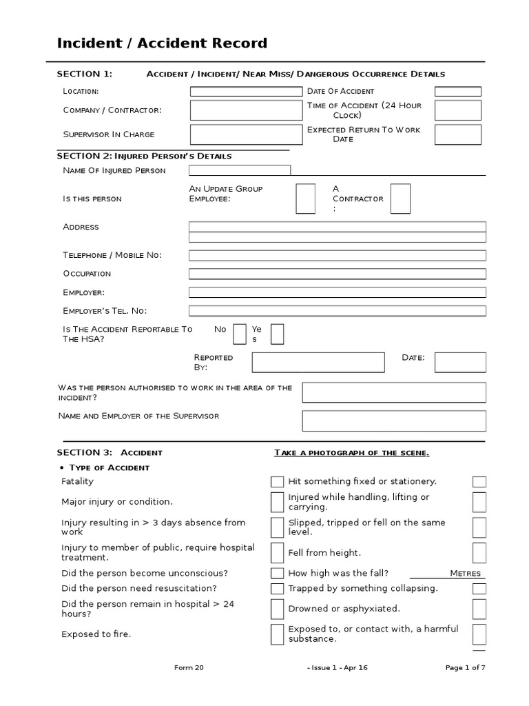 Incident & Accident Report | PDF | Traffic Collision | Safety