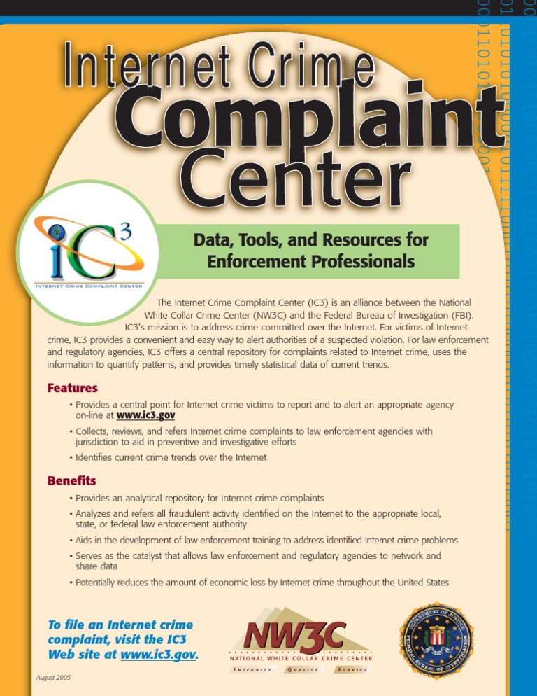 Internet Crime Complaint Center Flyer | PDF