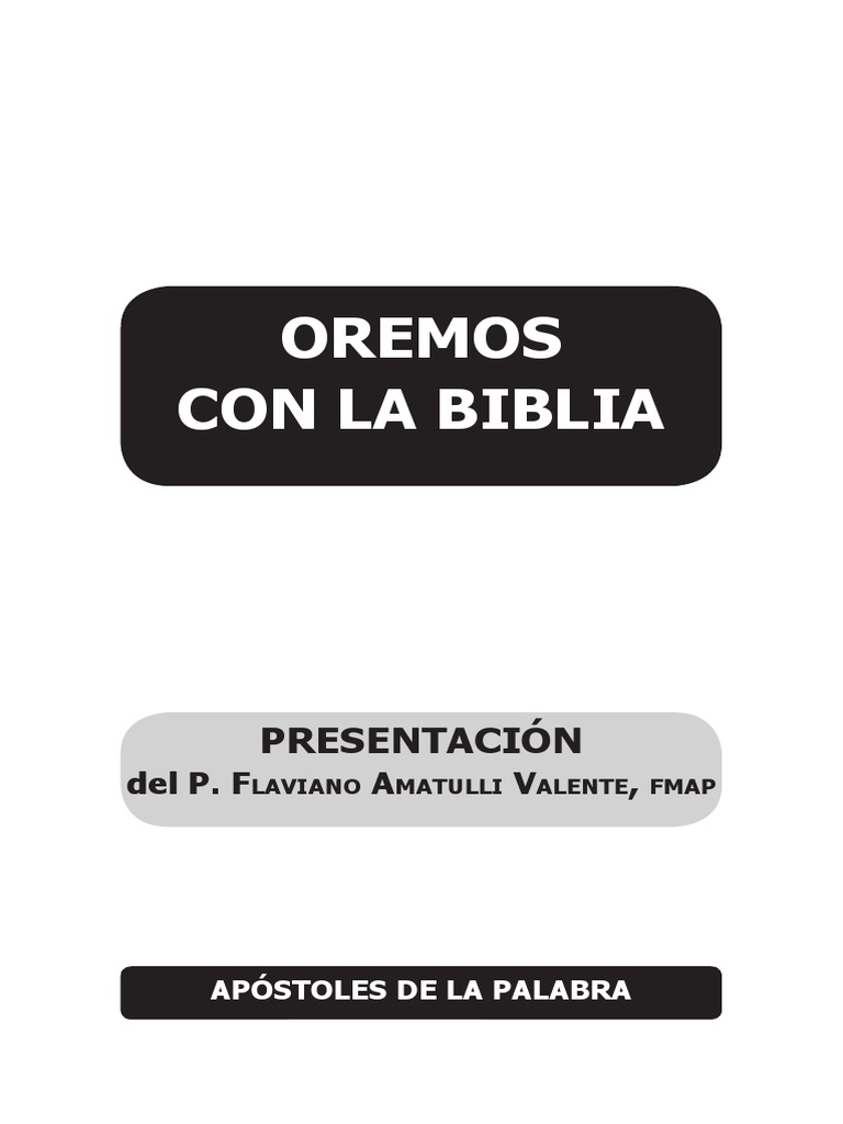 Oremos Con La Biblia | PDF | María, madre de Jesús | orador del Señor