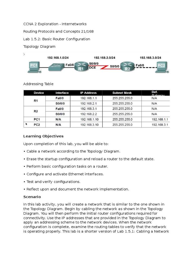Practica 2 Configurando El Router | PDF | Router (Computing) | Computer Network