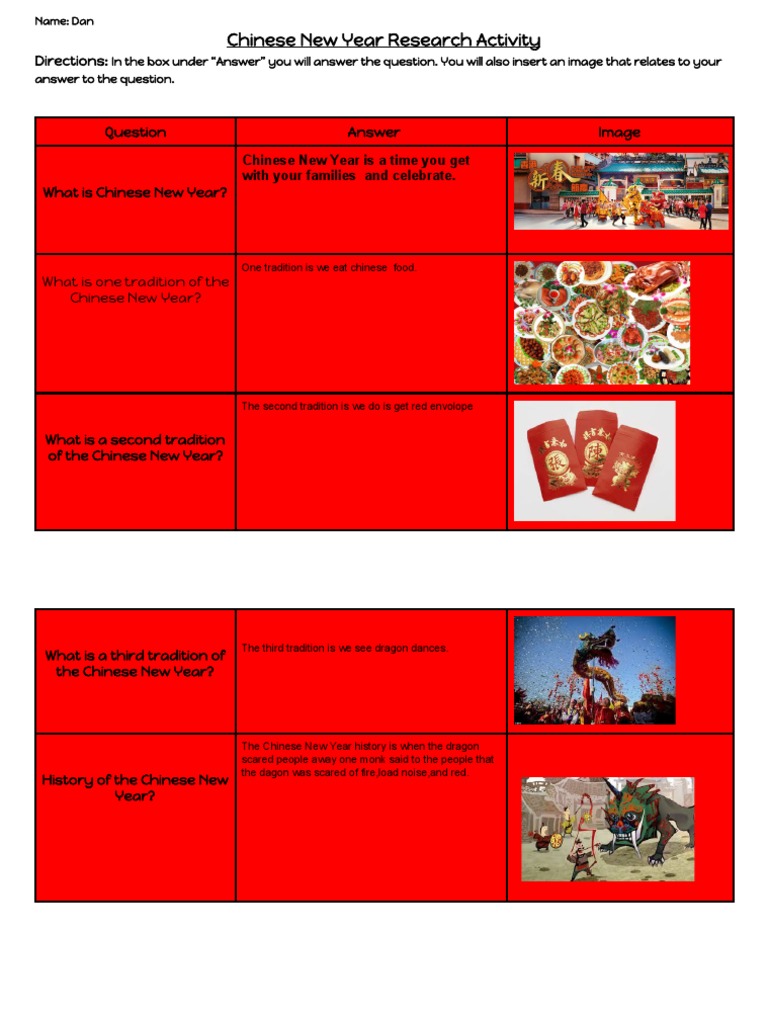 Chinese New Year Traditions | PDF