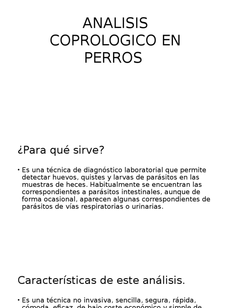Analisis Coprologico en Perros | PDF | Heces | Especialidades Medicas