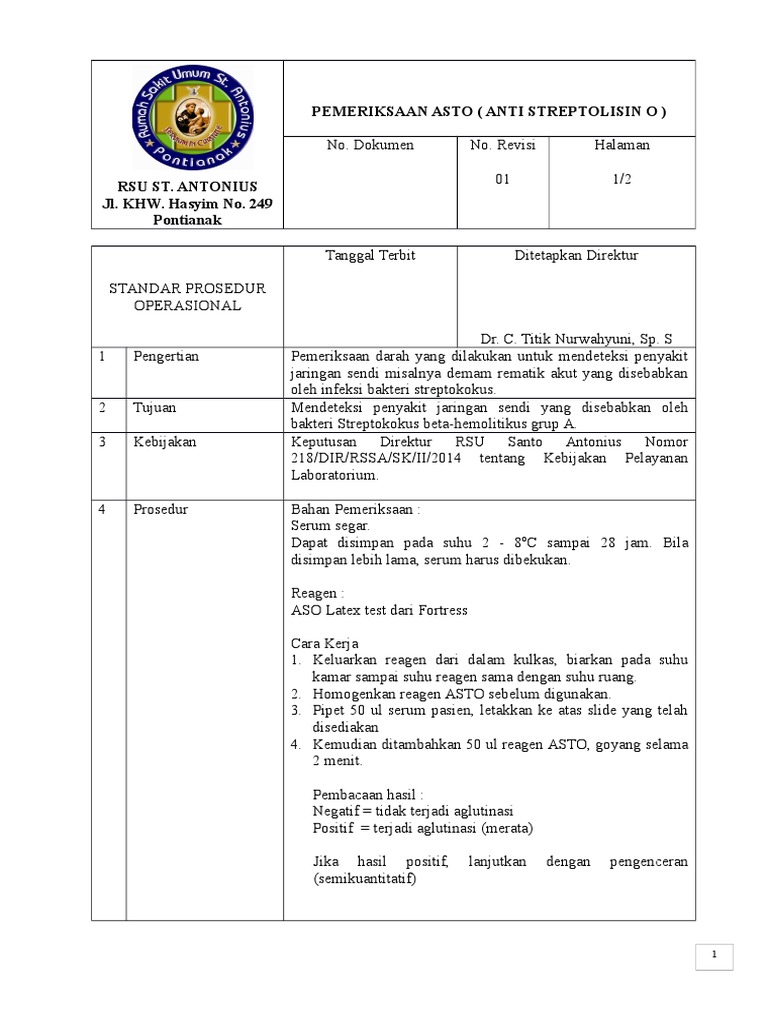 Pemeriksaan ASTO | PDF