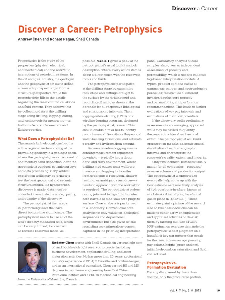Understanding Petrophysicist Roles | PDF | Petroleum Reservoir ...