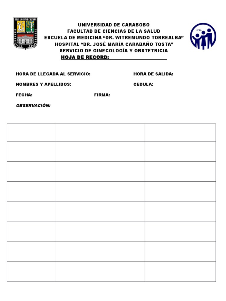 Hoja de Record
