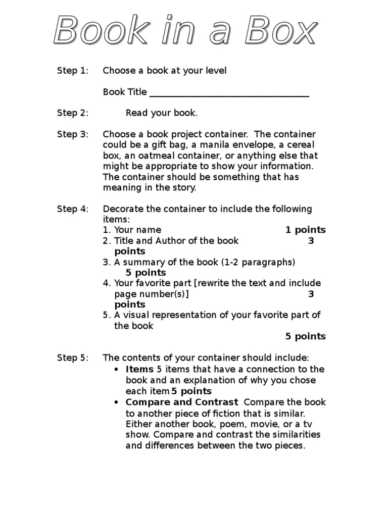 Book Project Guidelines and Steps | PDF | General Fiction