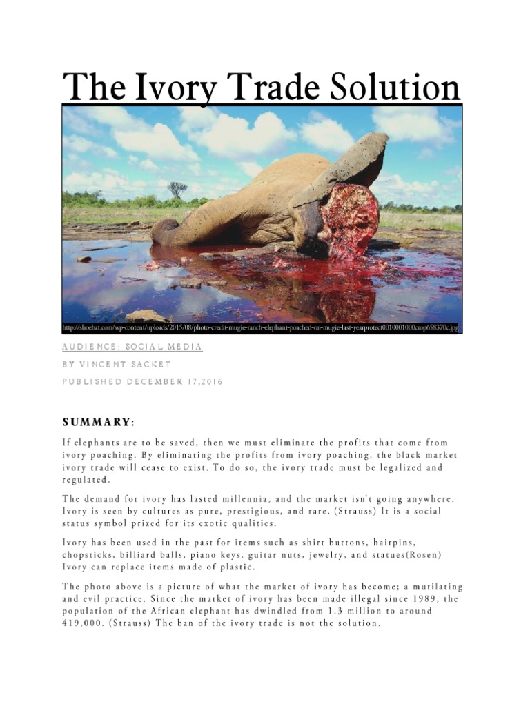 The Ivory Trade Solution | PDF