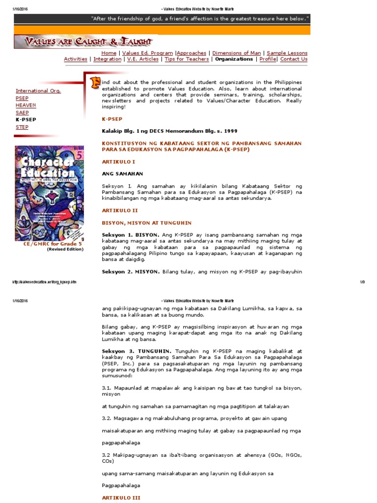 WHAT IS K-PSEP | Programs | Learning