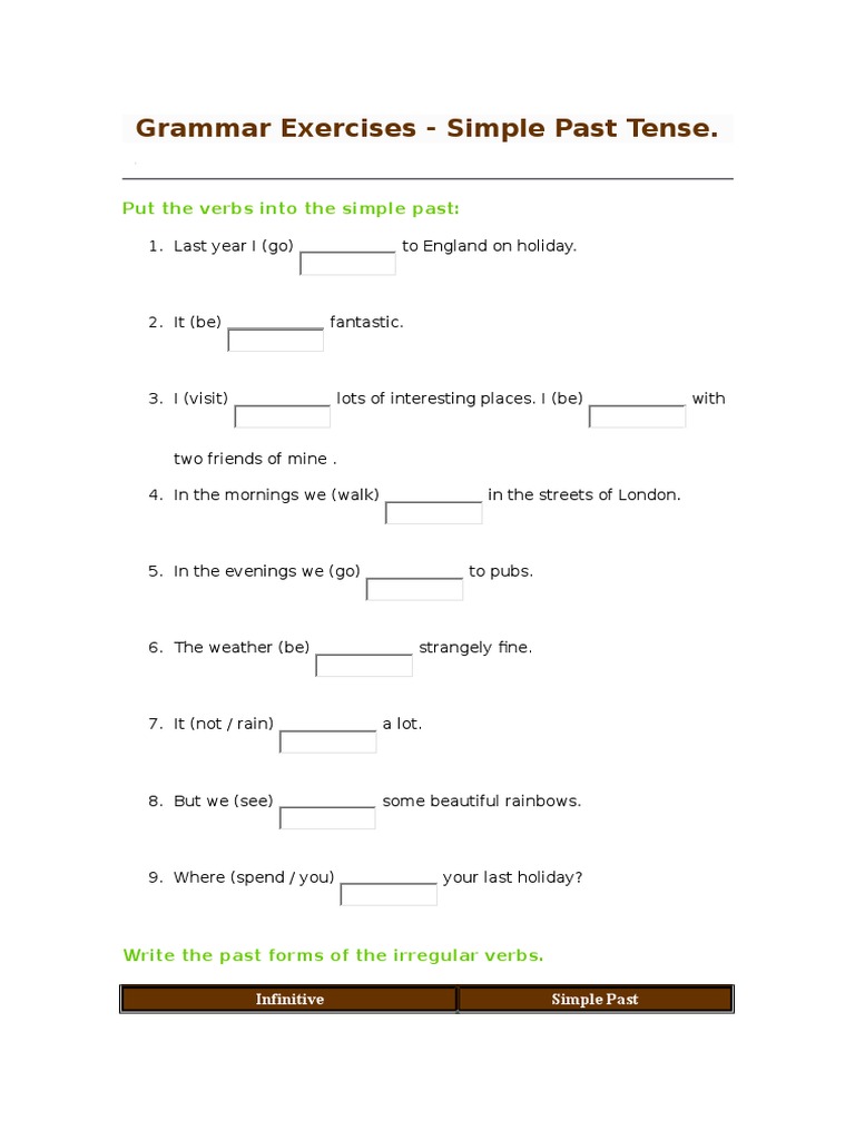 Grammar Exercises | PDF