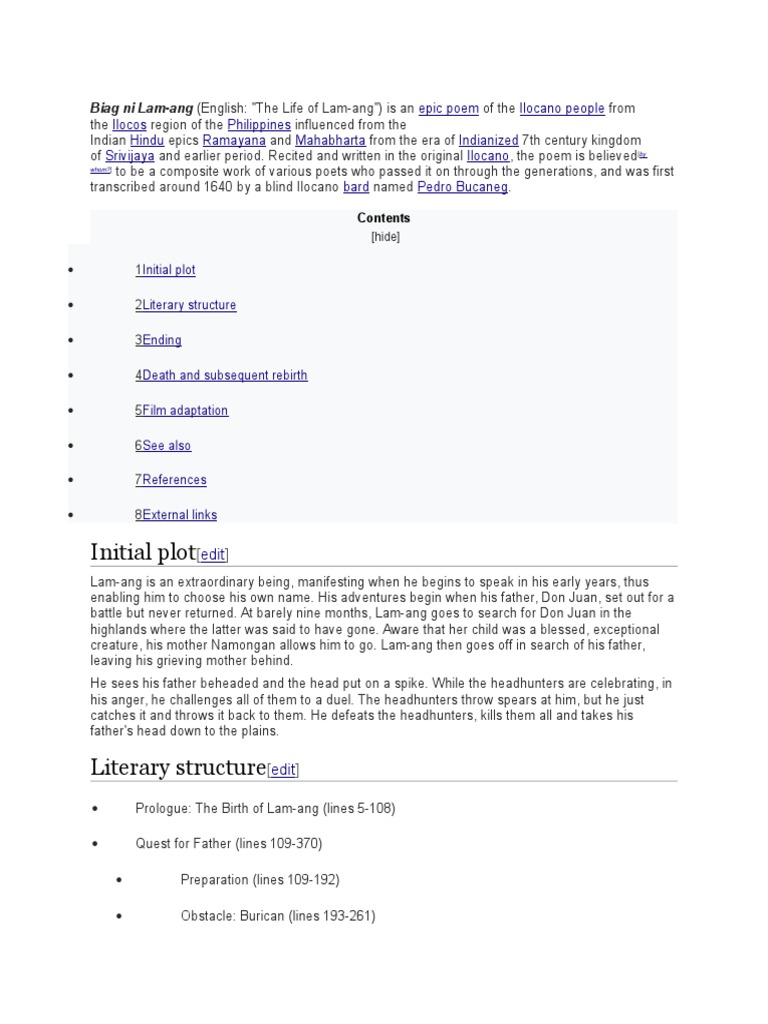 The Epic Tale of Lam-ang: An Ilocano Hero's Quests for Justice, Love ...