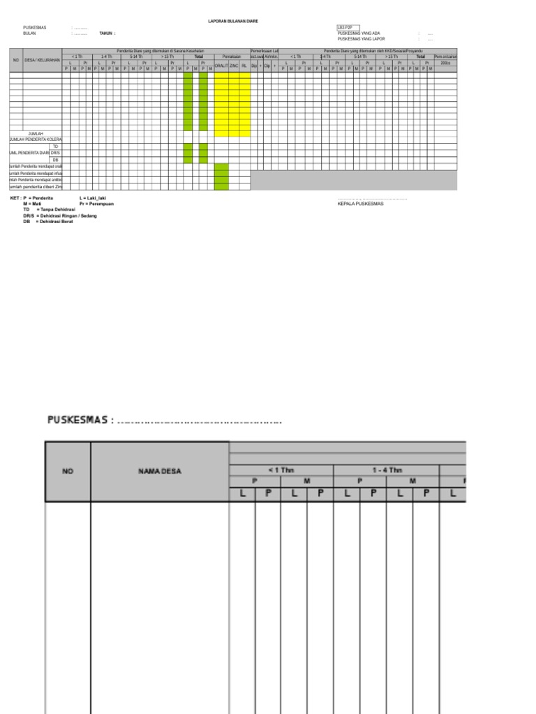 Form Lap Diare + Typhoid | PDF