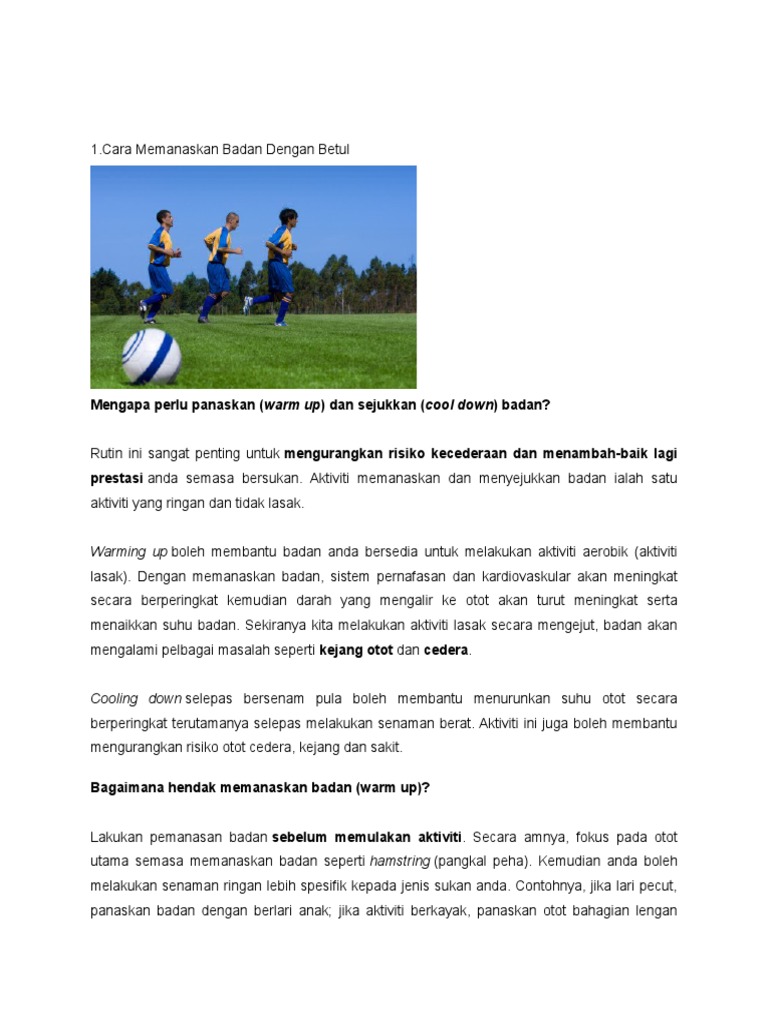 Cara Memanaskan Badan Dengan Betul | PDF | Kesehatan Holistik