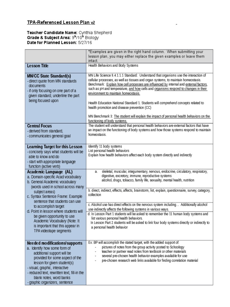 Health Behaviors Impact on Body Systems | PDF | Survey Methodology ...