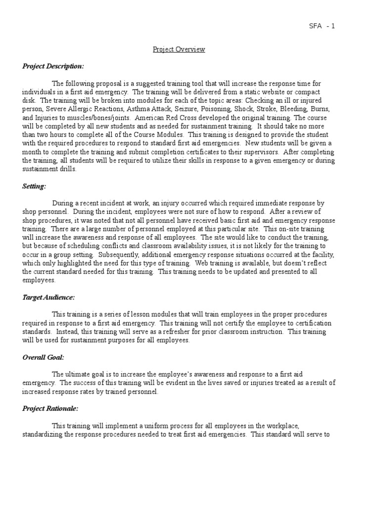 Standard First Aid Project(1) | Learning Theory (Education) | First Aid